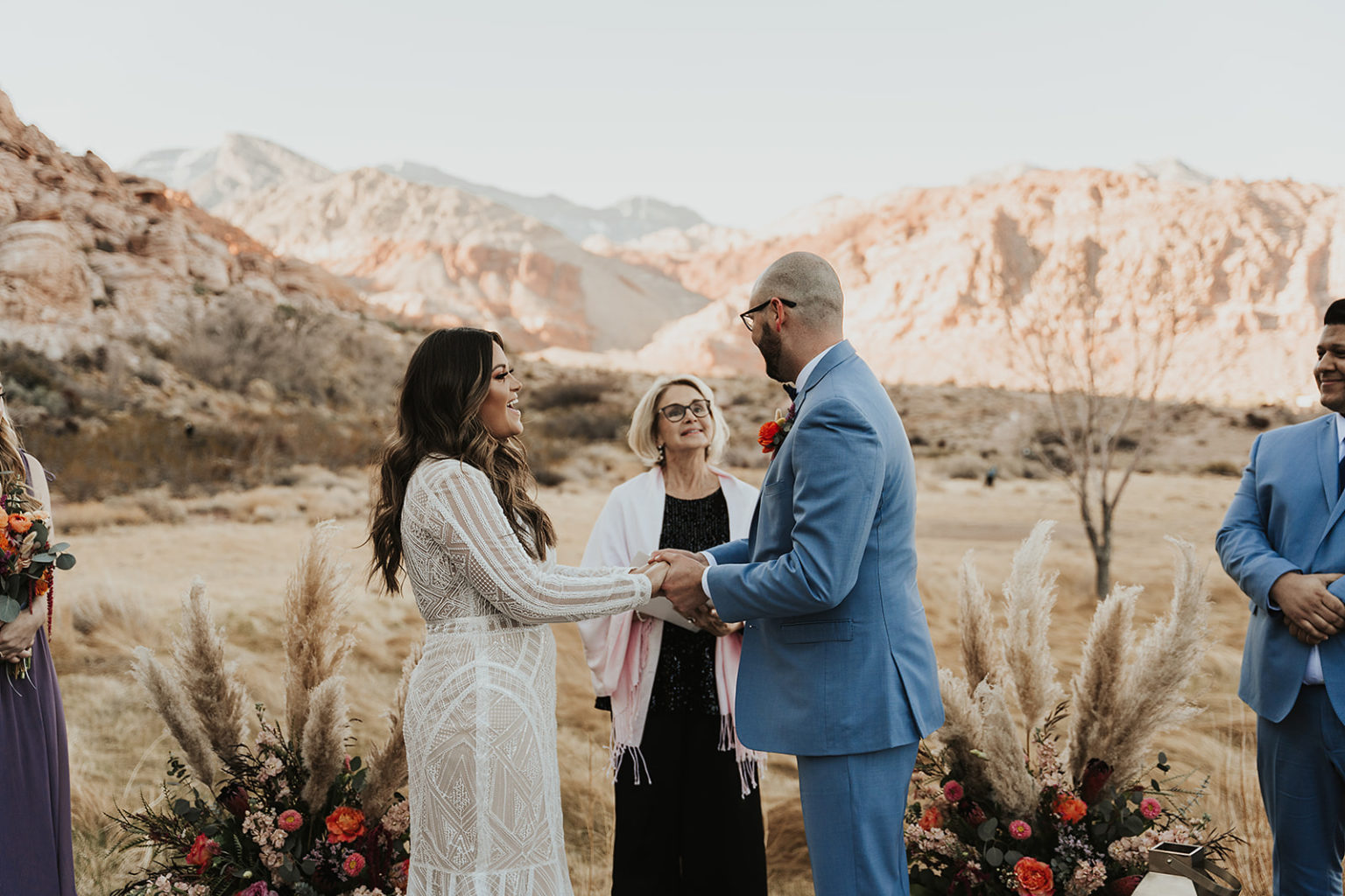 Boho Chic Micro Wedding Full of Lush Pampas Grass Decor ...